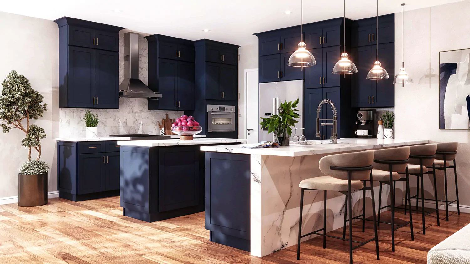 Bayview Blue Shaker Cabinets | Shop online at Wholesale Cabinets