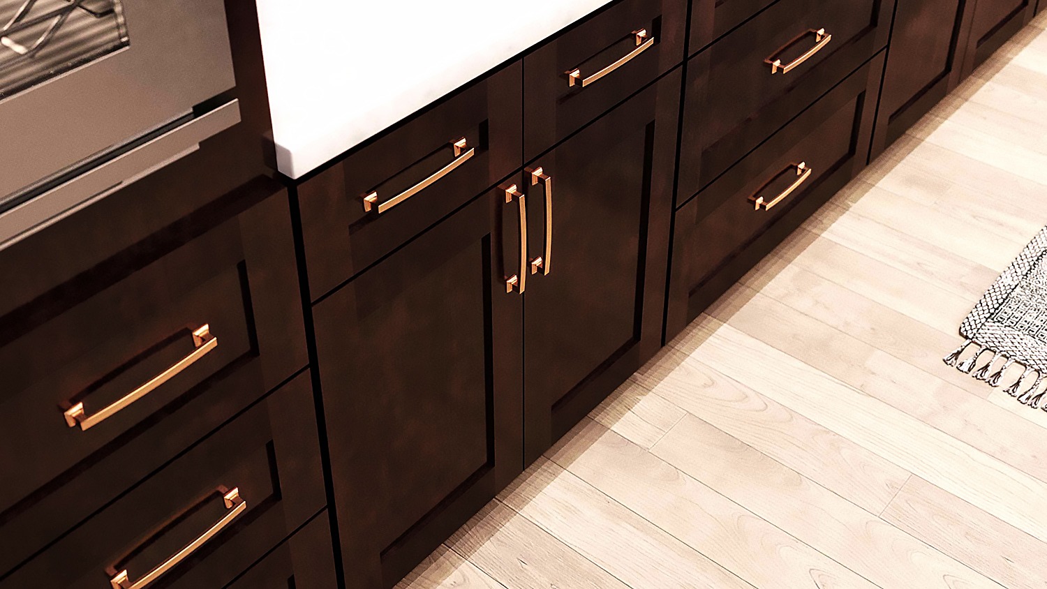 Bayview Stained Shaker Assembled Cabinets | Shop online at Wholesale ...