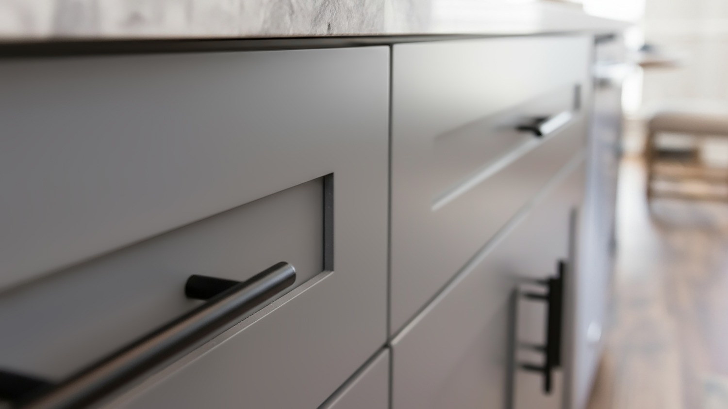 Harbor Grey Shaker Assembled Cabinets | Shop online at Wholesale Cabinets