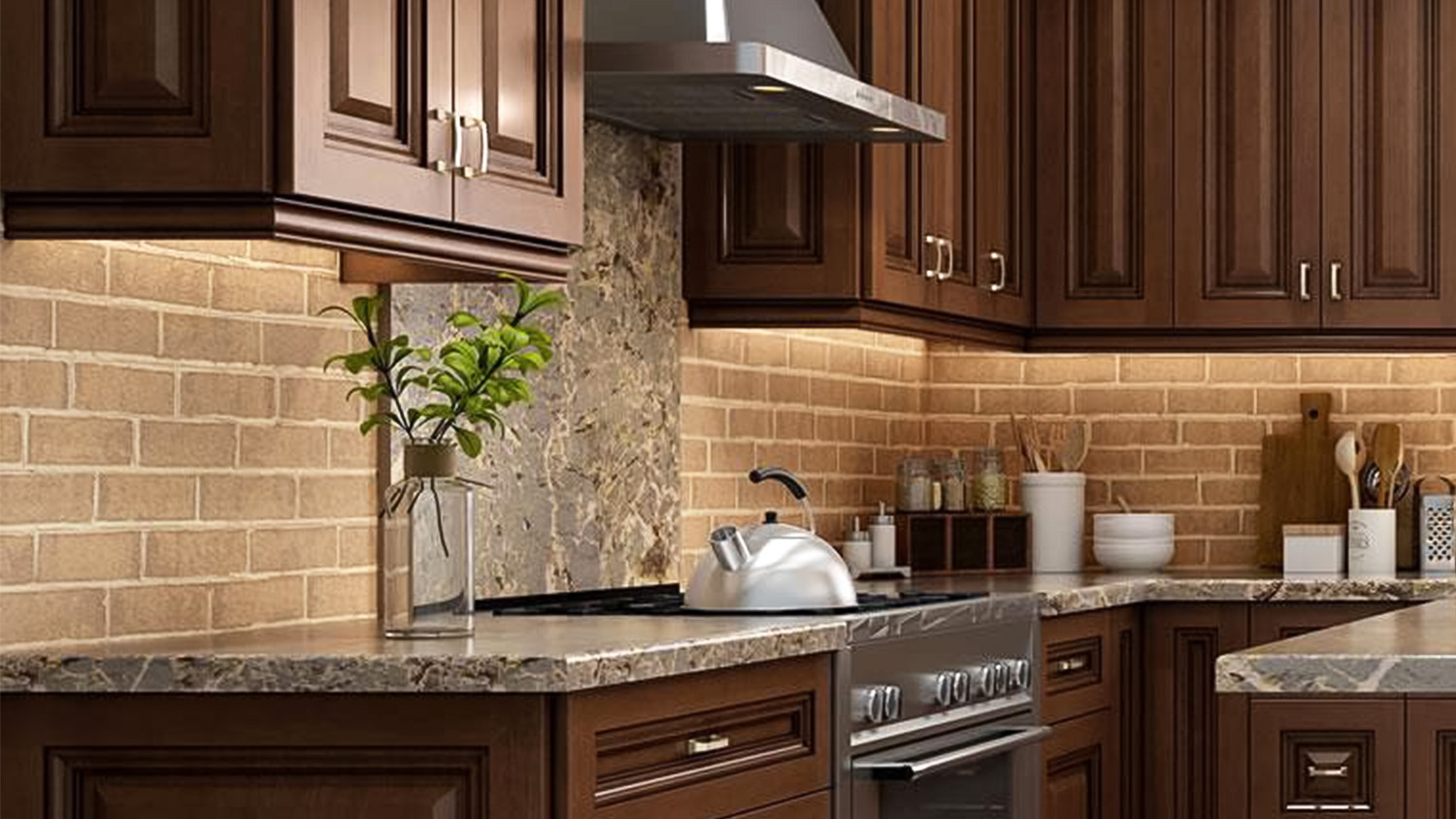 hampton cognac cabinets