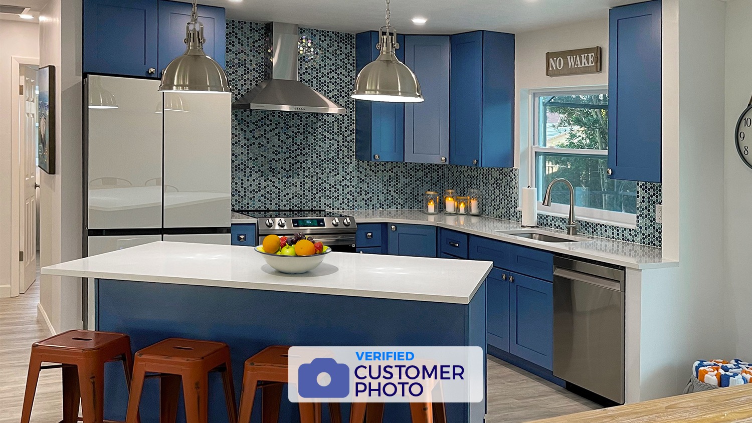 Lancaster Ocean Blue Cabinets | Shop online at Wholesale Cabinets