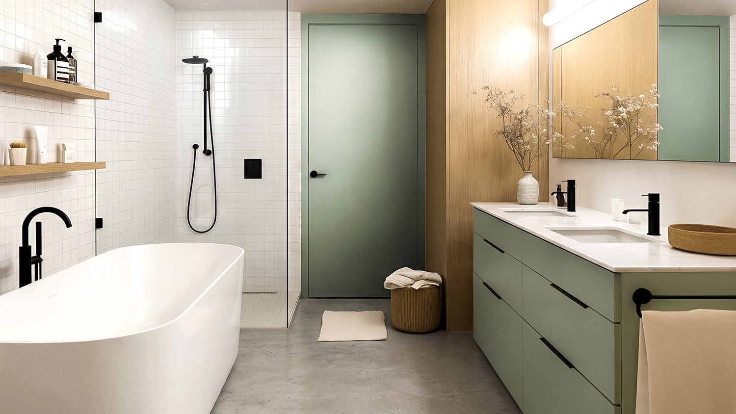Scandi Sage Green Assembled Cabinets | Shop online at Wholesale Cabinets